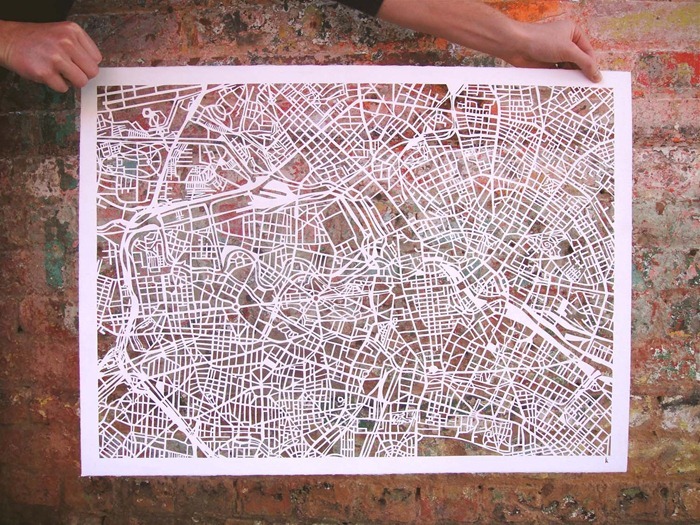 Extremely Detailed Paper Cut-Out Maps by Karen M. O’Leary | Amusing Planet